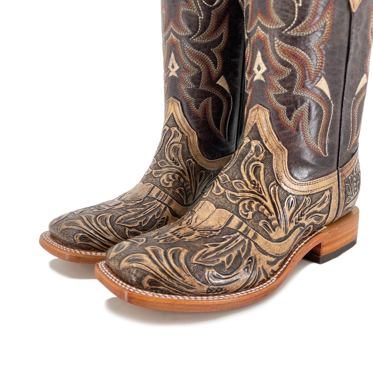 (Preorder) Men's Bulldog Handtooled Boots - Long Horn Rustic – Roman ...