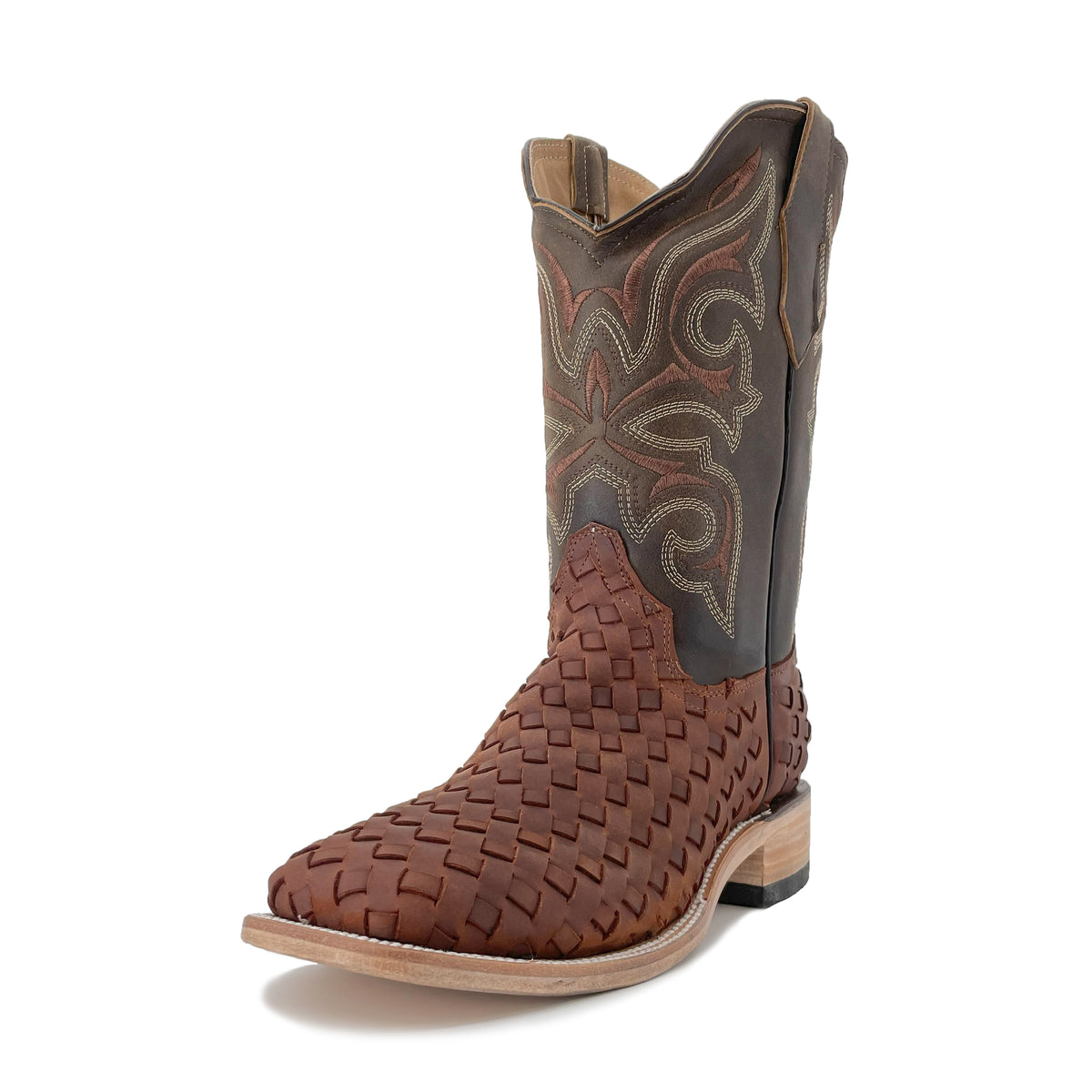 Men Bulldog Woven Boot - Cognac – Roman Boots TX RB